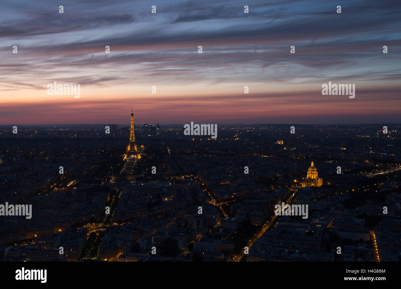 Beautiful sunset in the summer of 2016 - Paris, France Stock Photo - Alamy