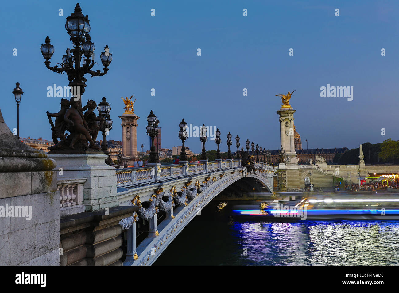 The beautiful Alexander III bridge in Paris Stock Photo - Alamy