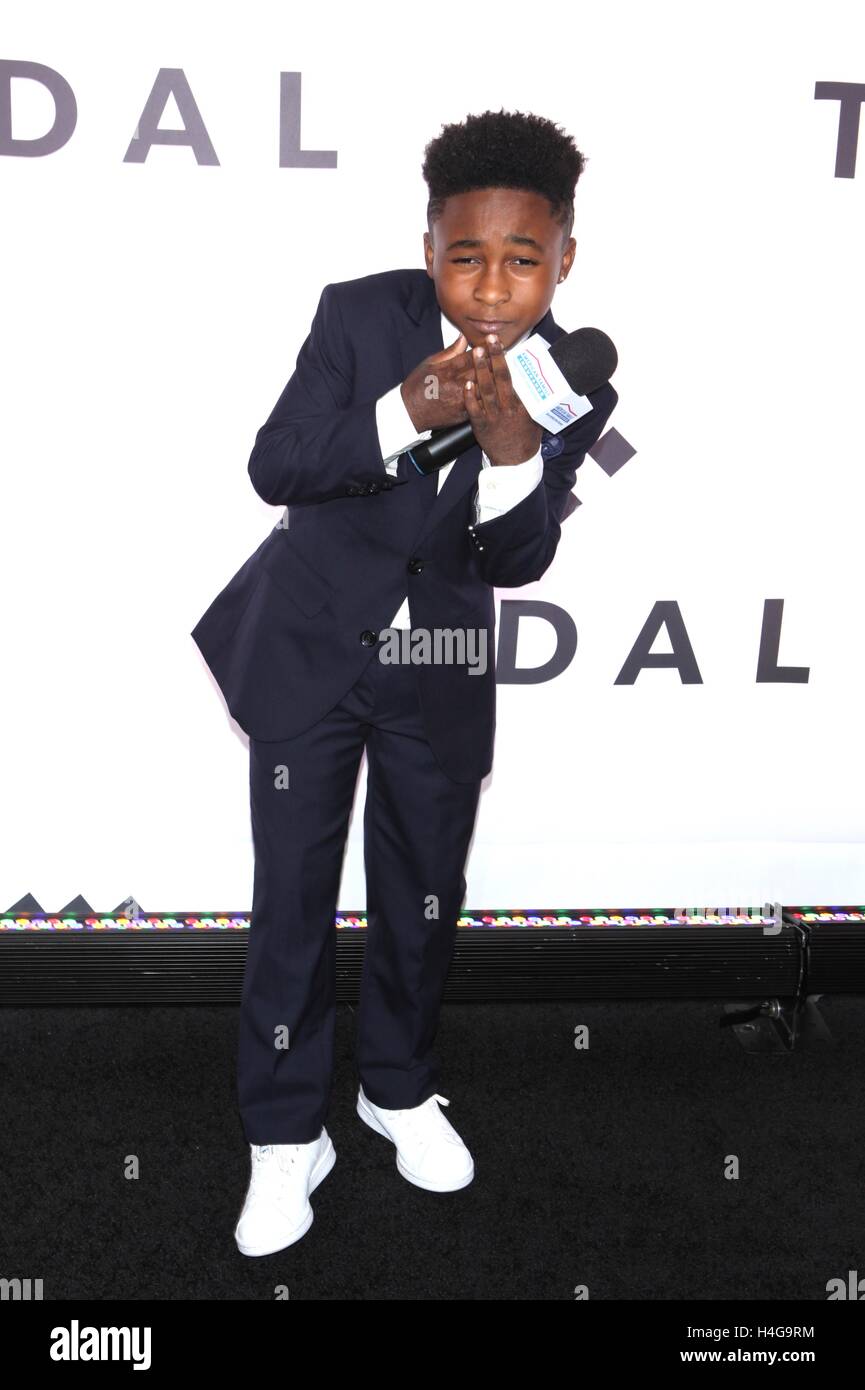 New York, NY, USA. 15th Oct, 2016. Lil James attends TIDAL's Second ...
