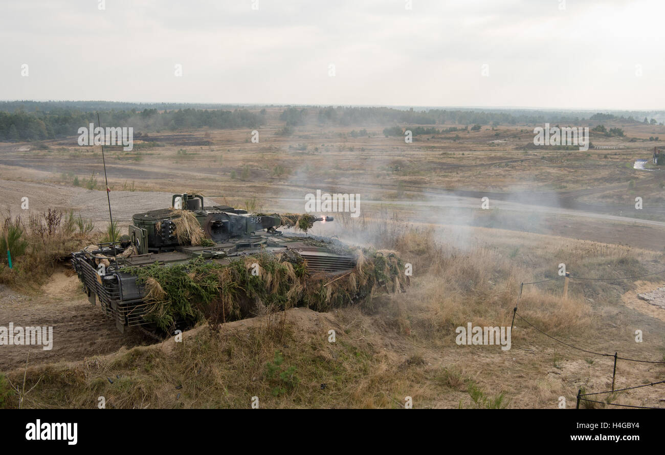 Munster, Germany. 14th Oct, 2016. An armoured personnel carrier Puma ...
