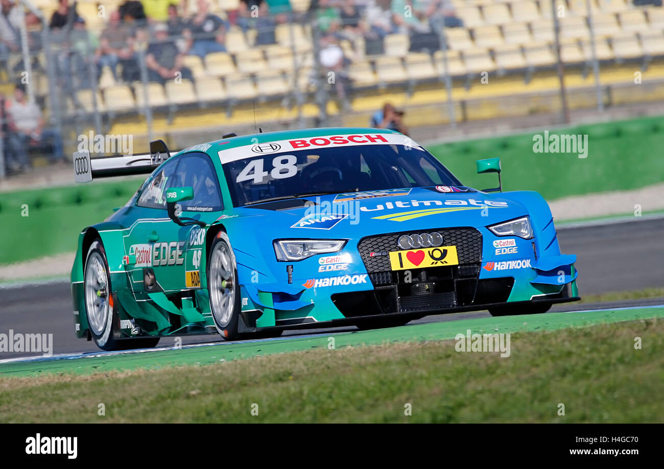 The Italian race driver Edoardo Mortara (Audi)drives on the race course ...