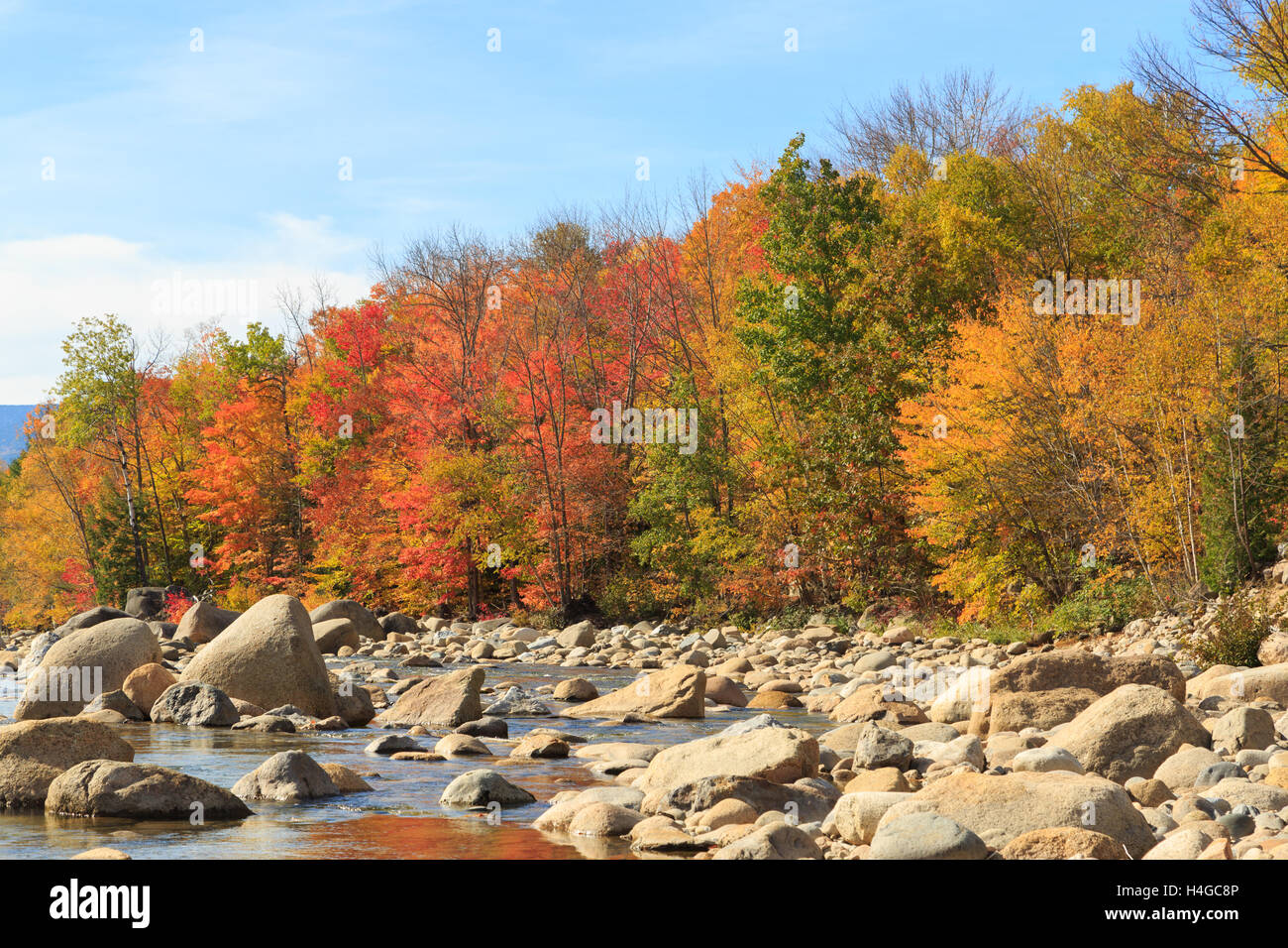 Lincoln, New Hampshire. 15th of October, 2016. The famous Indian Summer ...