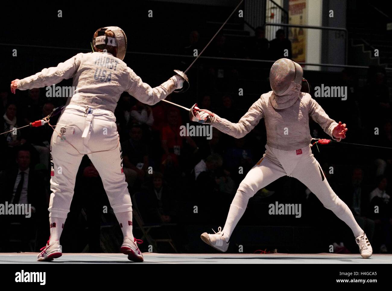 Stralsund, Germany. 14th Oct, 2016. German sabre fencer Brigitte ...