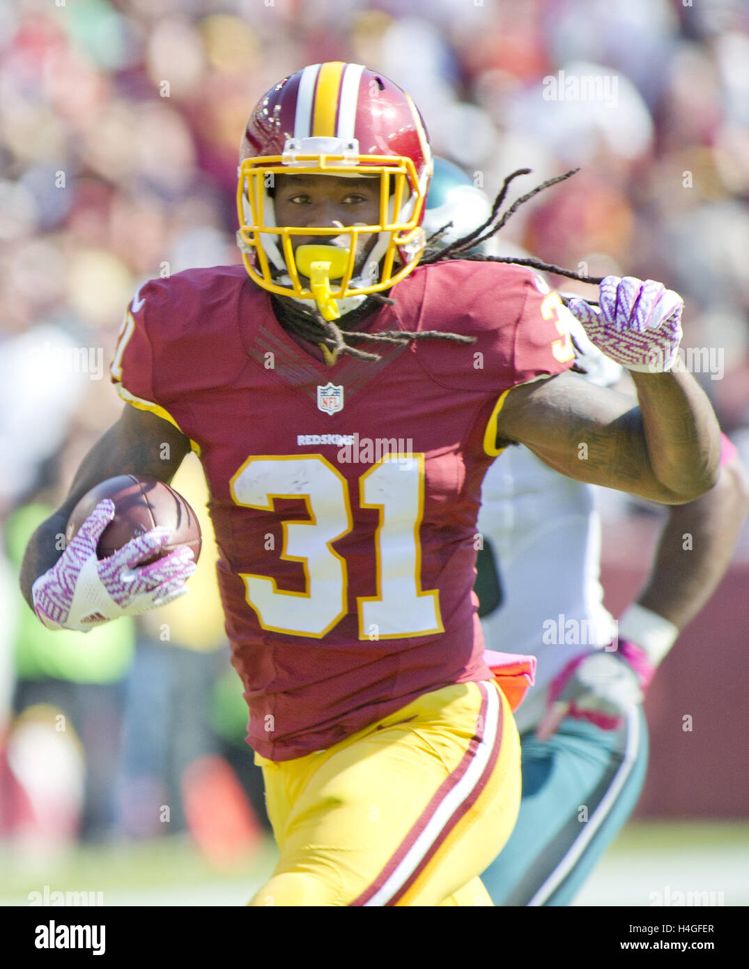 Landover, Maryland, USA. 16th Oct, 2016. Washington Redskins running ...
