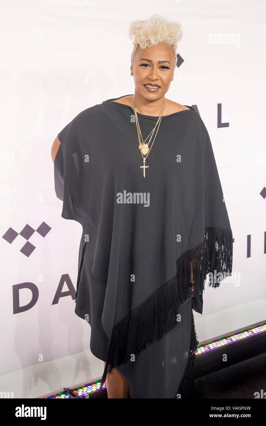 Emeli Sande arrives to the Red Carpet at TIDAL X: 1015 benefit concert ...
