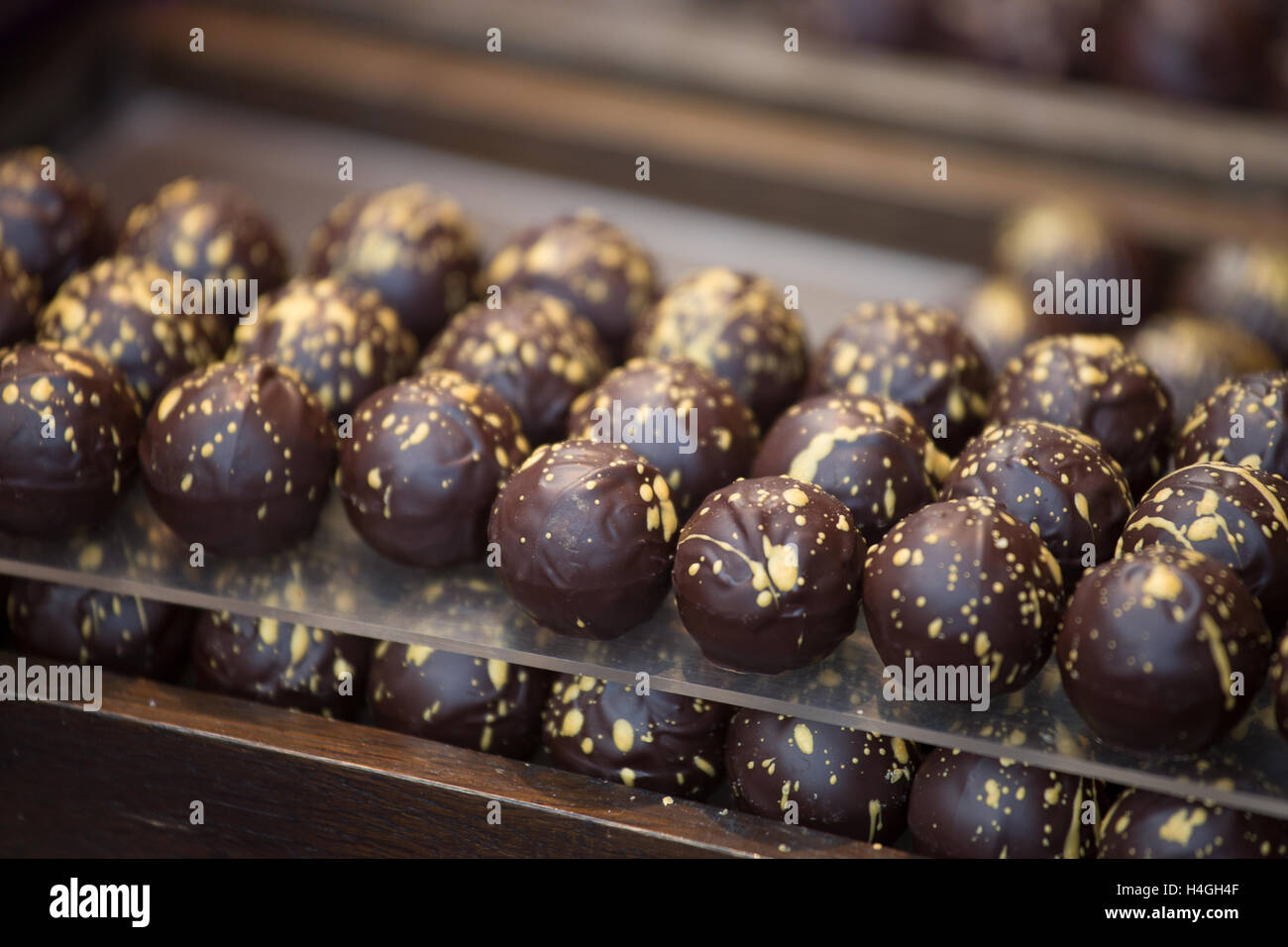 London, UK. 16th Oct, 2016. Chocolates on display at The Chocolate Show ...