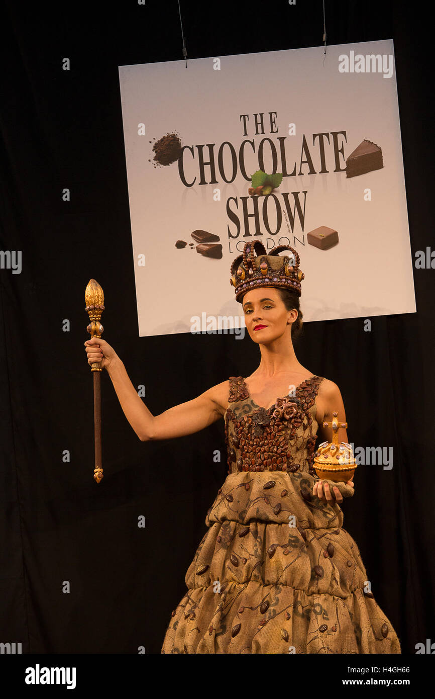 London, UK. 16th Oct, 2016. The Chocolate Fashion Show with designs ...
