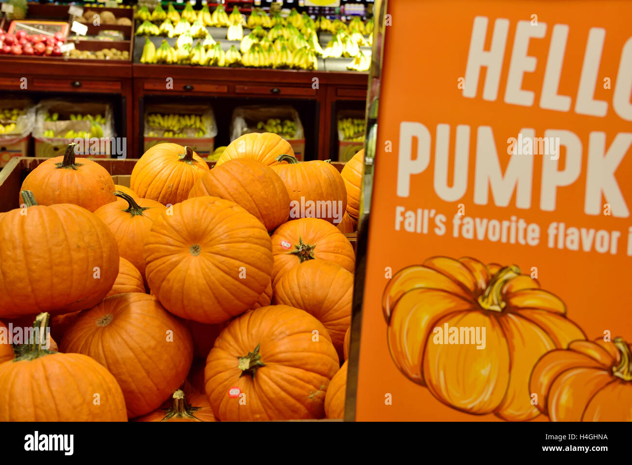 Pumpkins for sale sign hi-res stock photography and images - Alamy