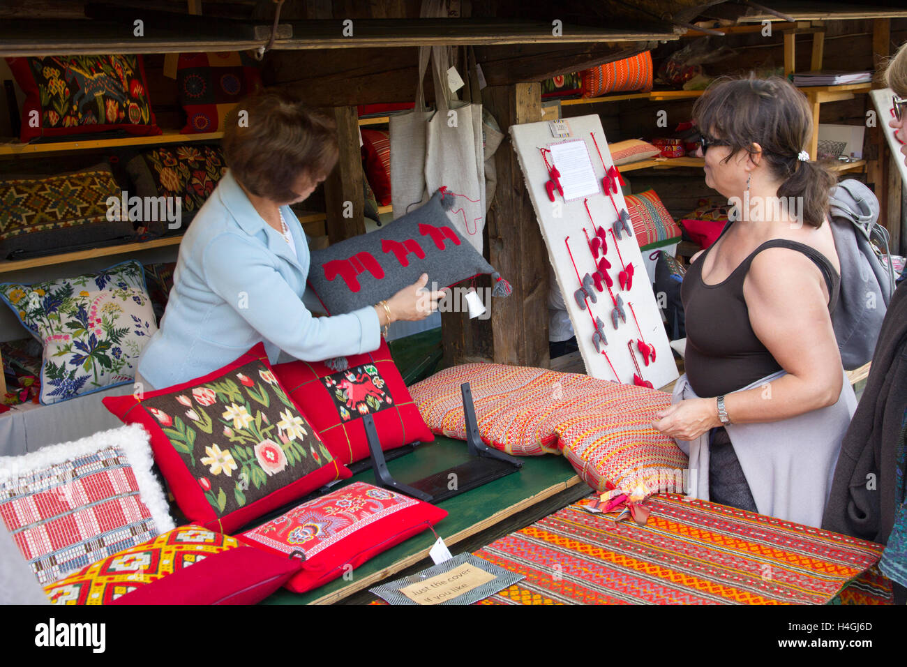 Artisan booths line Market Street at Skansen, the world's first open ...