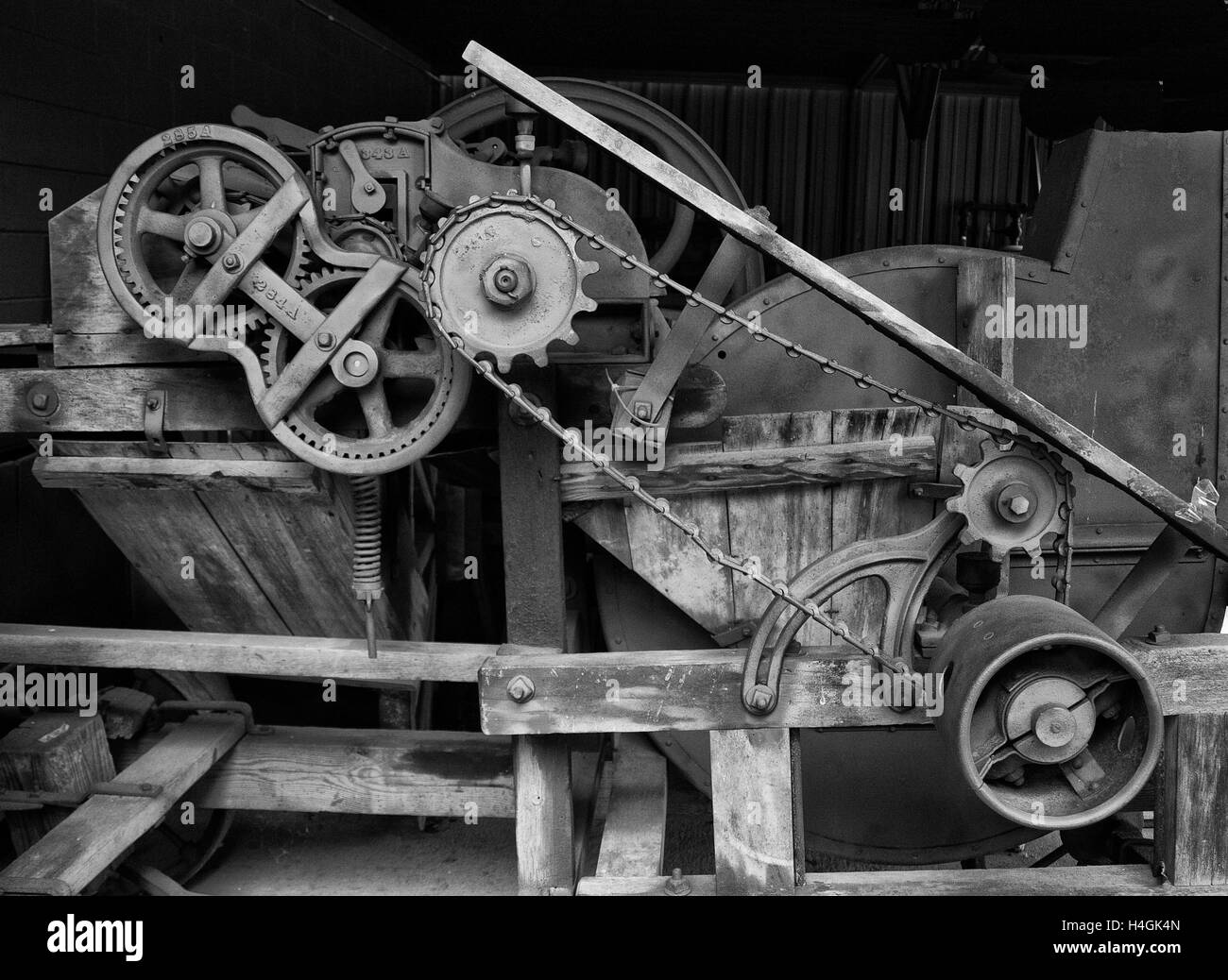 Monochrome antique farm equipment hi-res stock photography and images ...