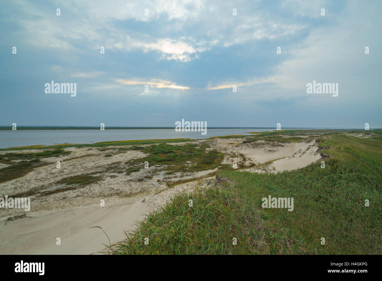 Bay Piltun in the north of Sakhalin Island and its surroundings ...