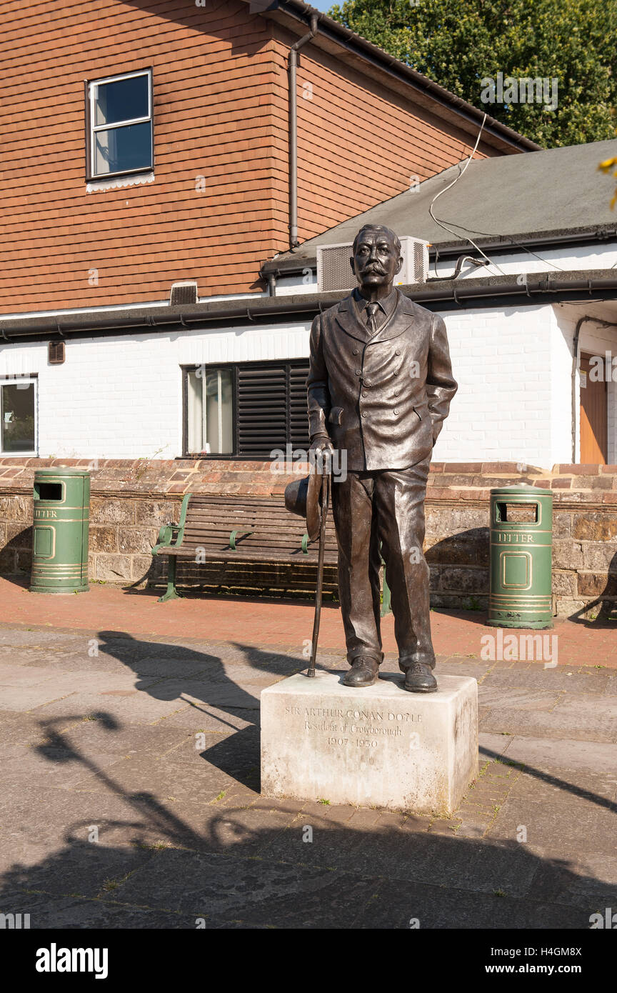 Bronze statue of Sir Arthur Conan Doyle on plinth resident of ...
