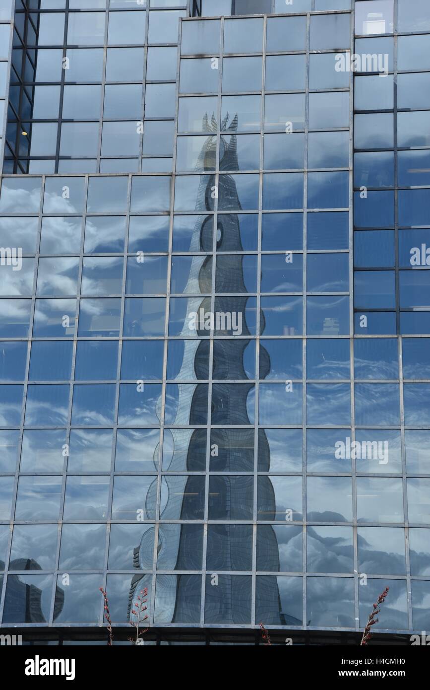 Glass towers and reflections of shard Stock Photo - Alamy