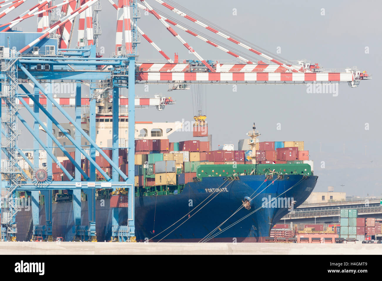 Container terminal at Naples Stock Photo - Alamy