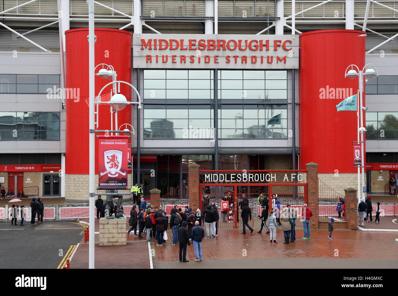 Middlesbrough fans outside the Riverside Stadium before the Premier ...