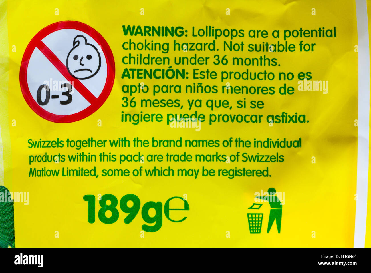 Warning lollipops are a potential choking hazard not suitable for ...