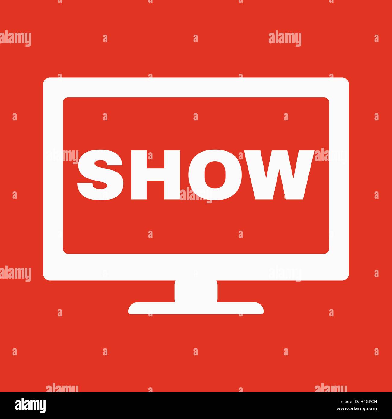 The tv show icon. Television and telly, telecasting, broadcast symbol ...