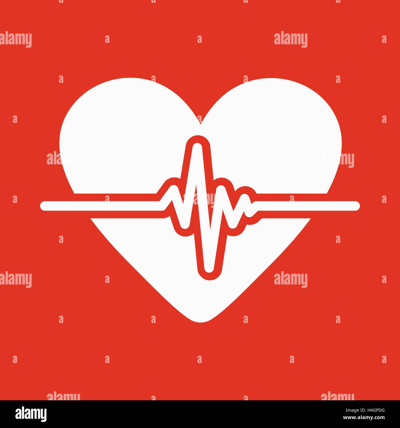 The heart icon. Cardiology and cardiogram, ecg, cardio symbol. Flat ...