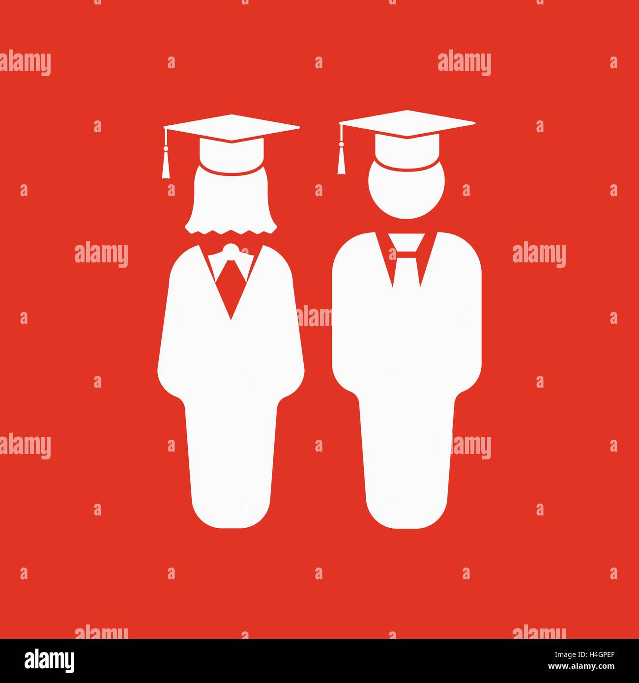 The student boy and girl icon. School, academy, college, education ...