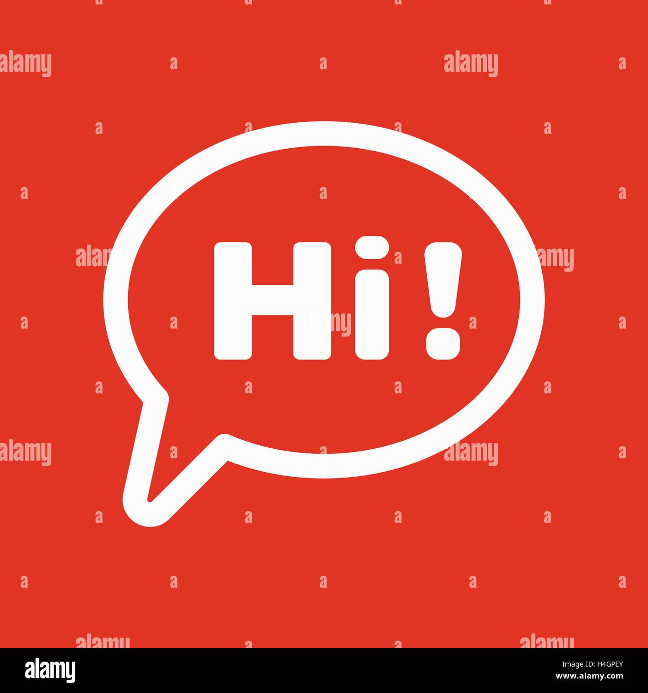 Hello Icon Greet Hi Symbol Stock Vector Images - Alamy