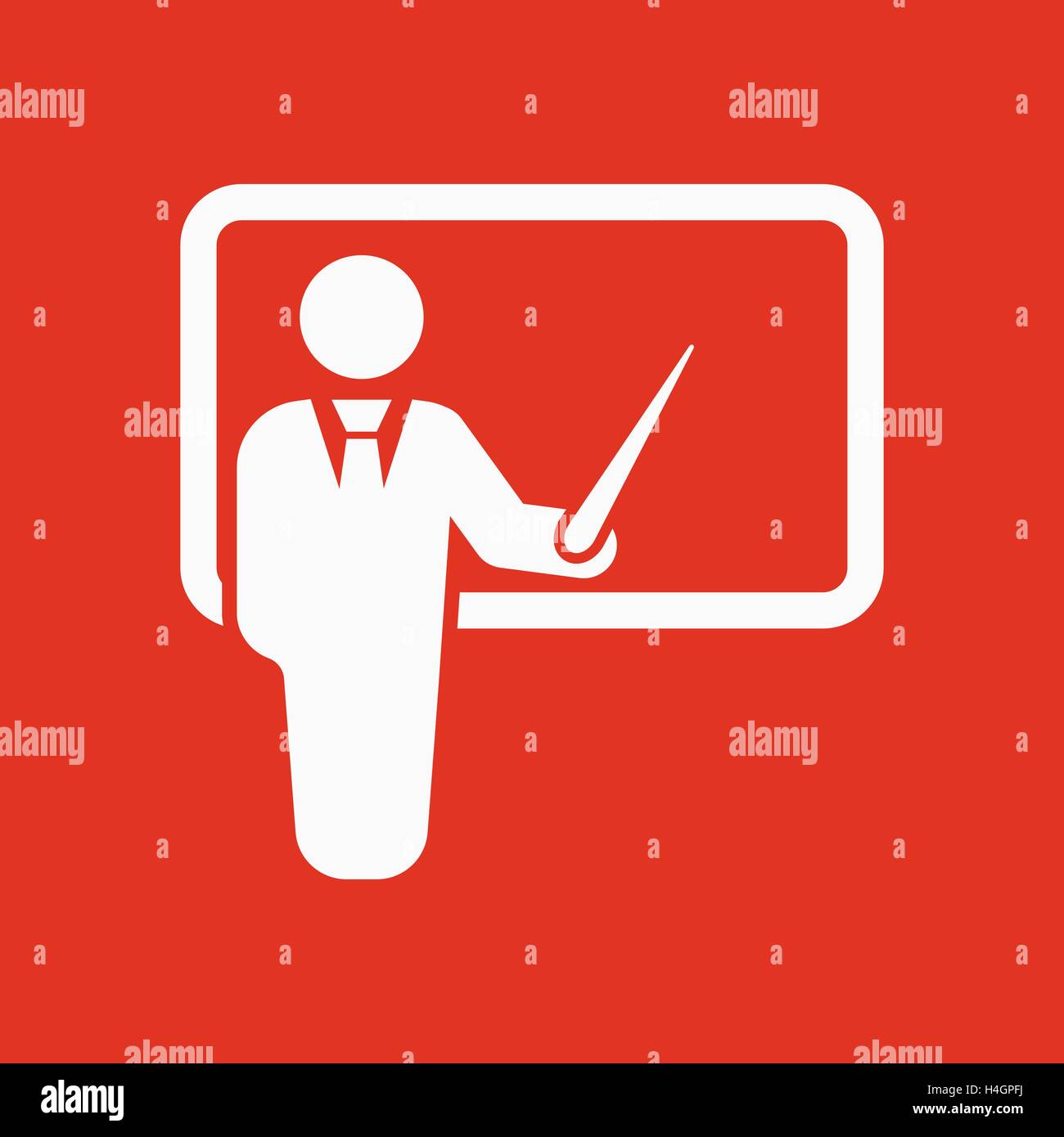 The teacher icon. Training and presentation, seminar, learning symbol ...