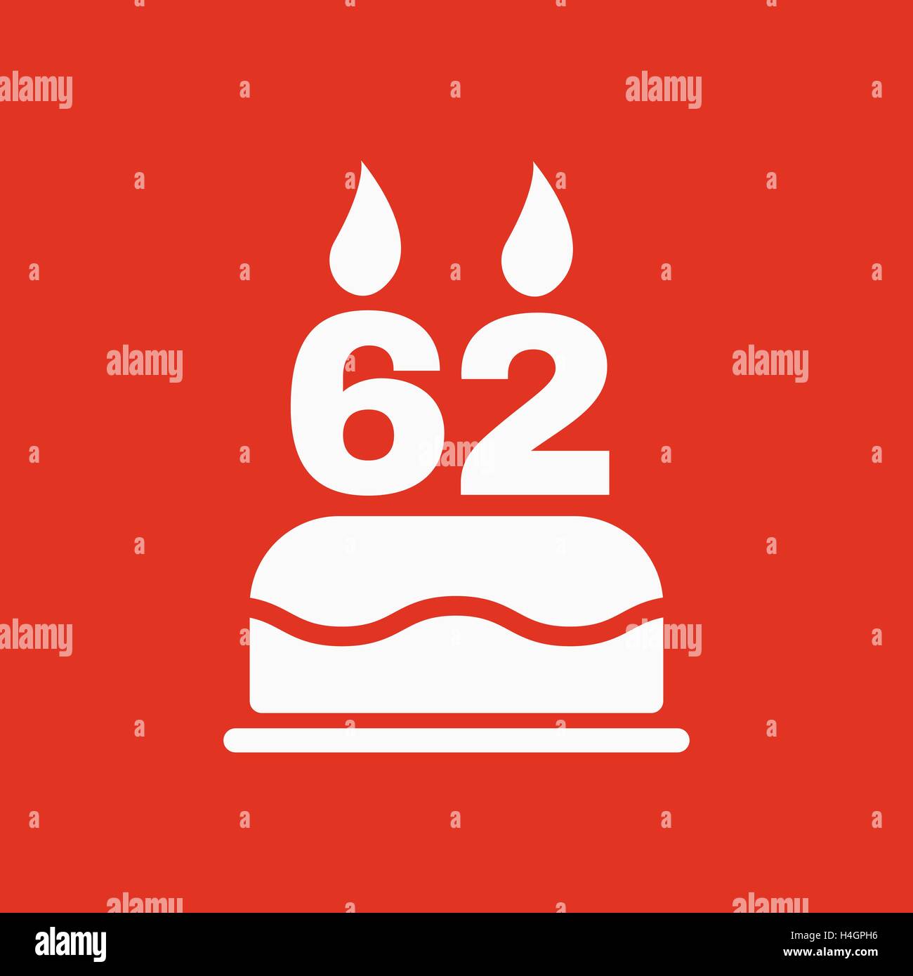 Birthday cake candles number 62 hi-res stock photography and images - Alamy