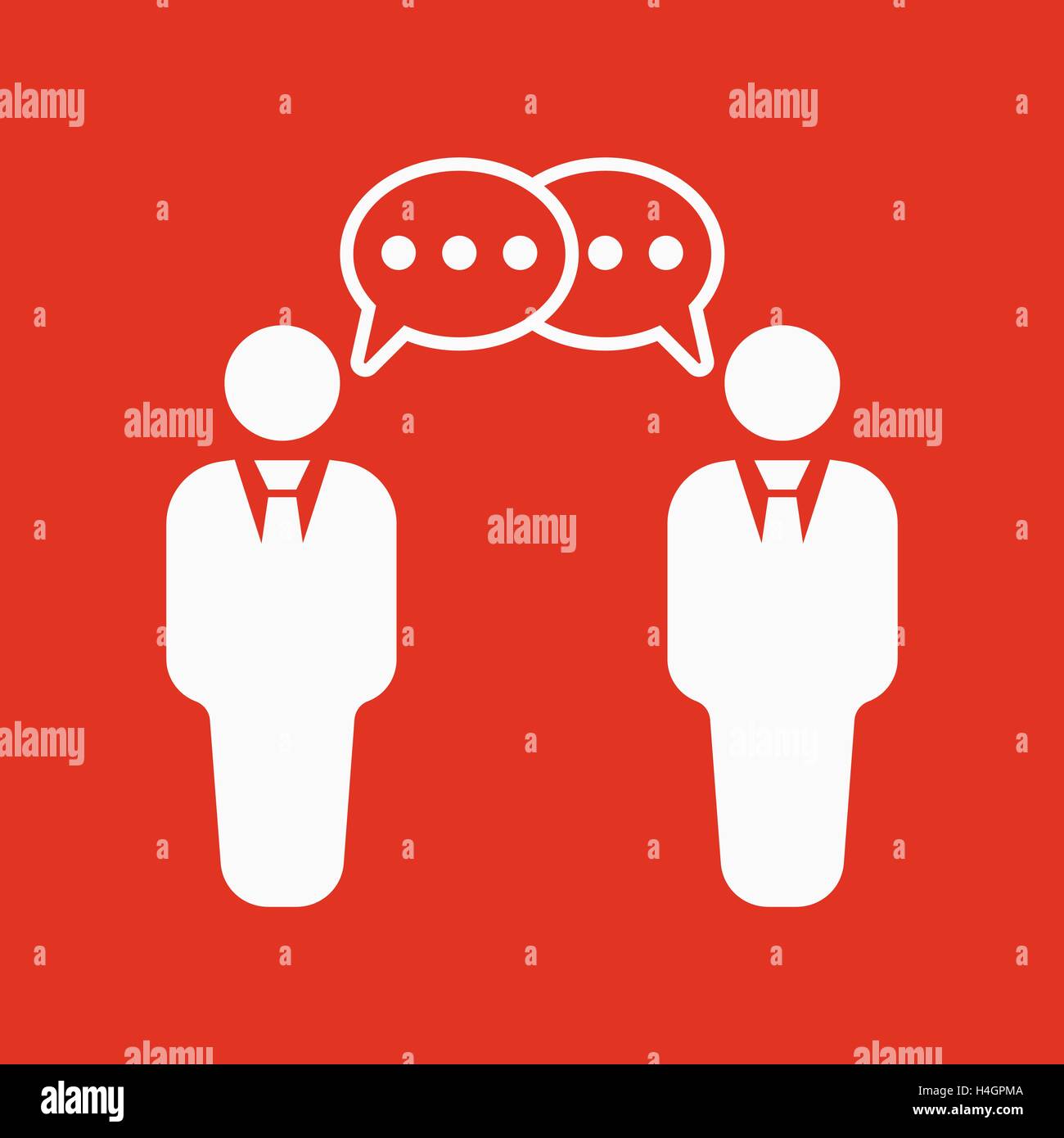 The negotiations icon. Debate and dialog, discussion, conversations ...