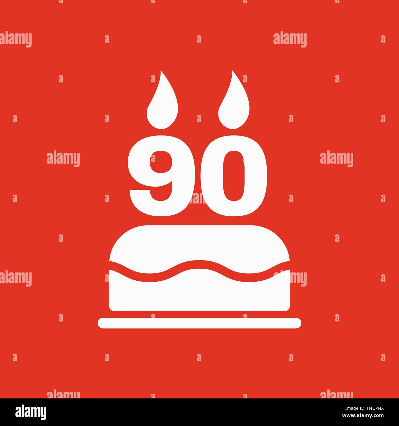 90 birthday cake Stock Vector Images - Alamy