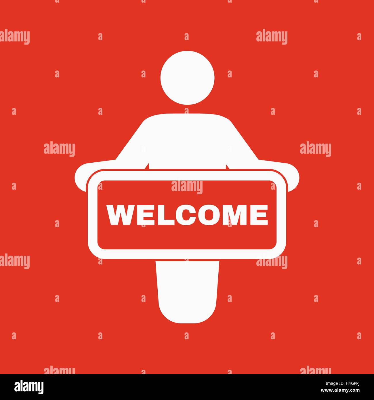 The welcom icon. Invite symbol. Flat Stock Vector Image & Art - Alamy