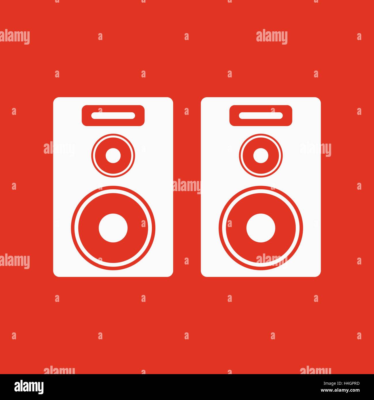 The audio icon. Speaker and music, sound, stereo symbol. Flat Stock ...