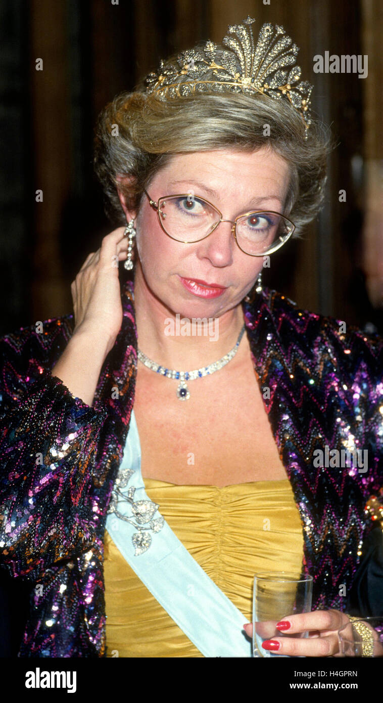 PRINCESS CHRISTINA at a gala dinner 2000 Stock Photo - Alamy