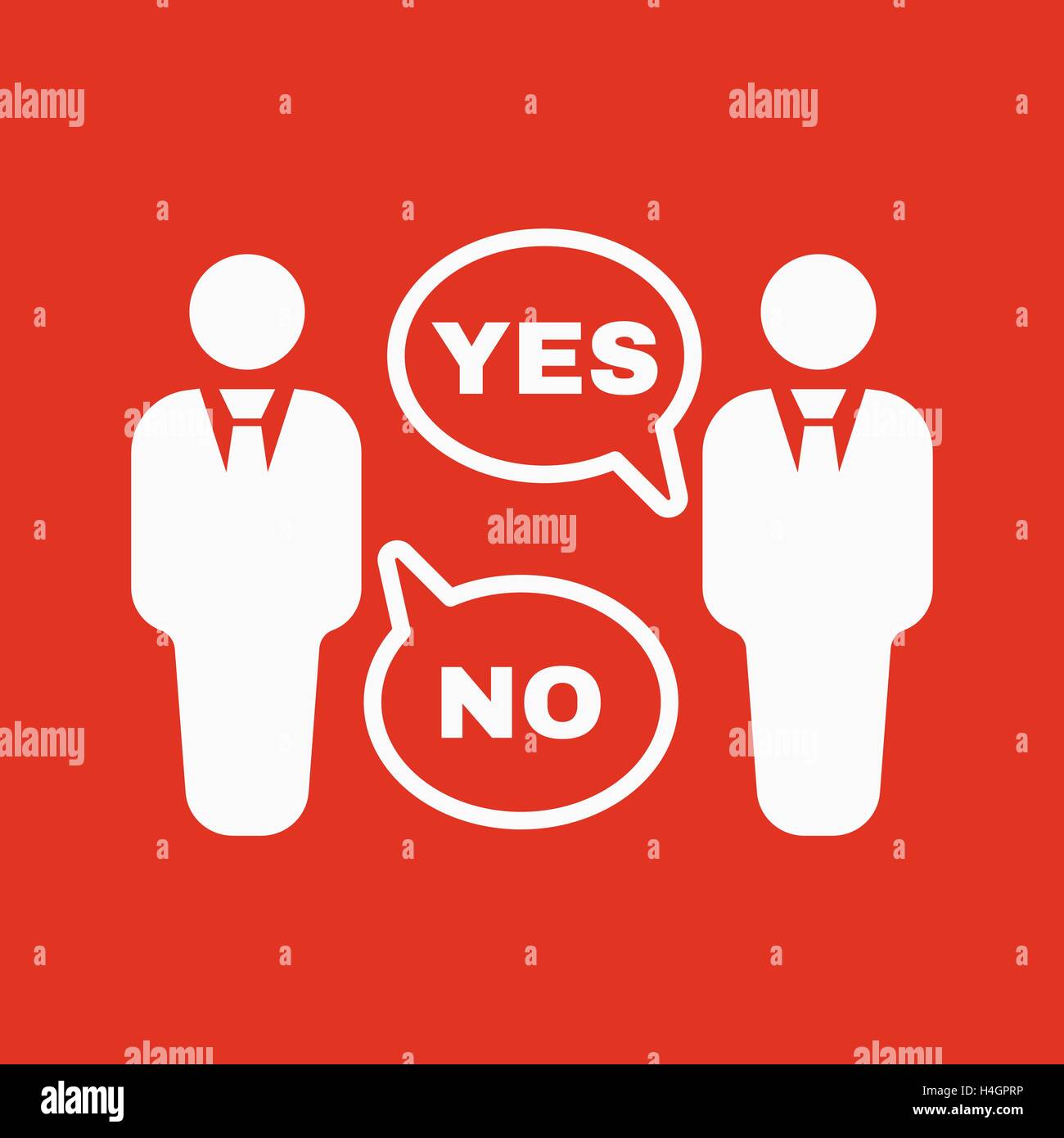 The dispute icon. Dialog and negotiation, discussion symbol. Flat Stock ...