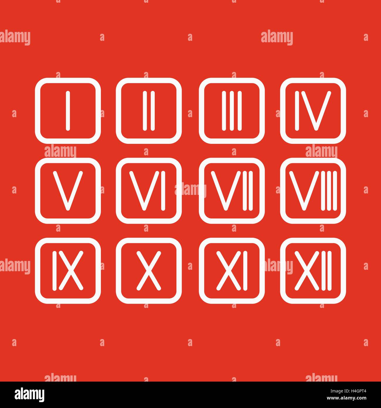 Set Roman numerals 1-12 icon Stock Vector Image & Art - Alamy Set Roman numerals 1-12 icon Stock Vector Image & Art - Alamy
