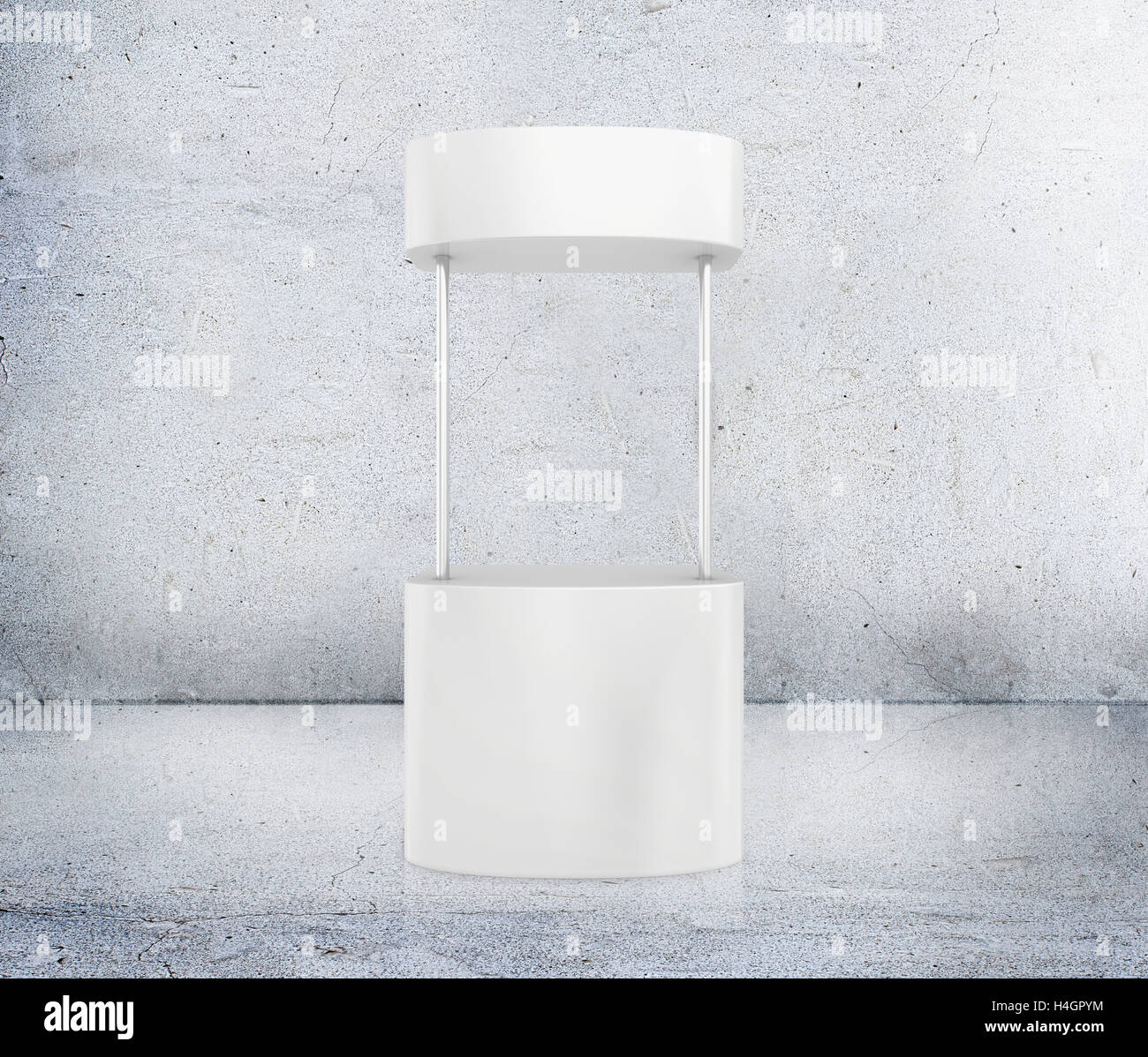 Blank Exhibition Trade Stand on background the wall. 3D rendering Stock ...