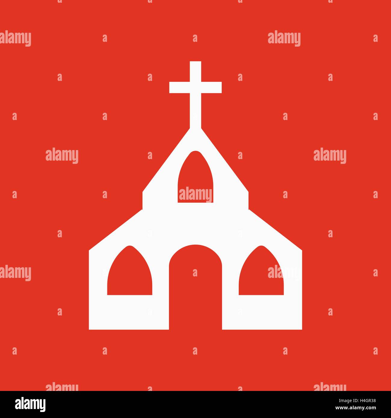 The church icon. Christian and god, catholic, faith symbol. Flat Stock ...