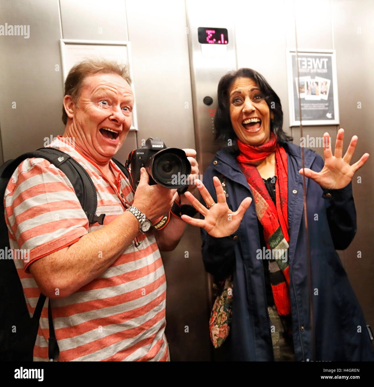Funny elevator hi-res stock photography and images - Alamy