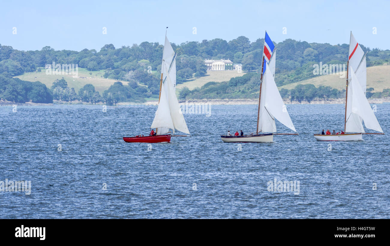 Sail boats in Falmouth, Cornwall, UK Stock Photo - Alamy