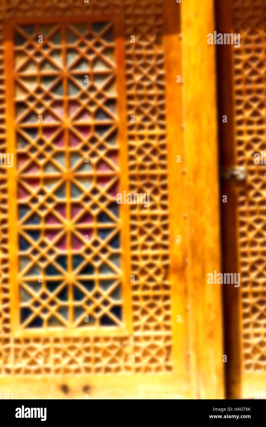 blur in iran shiraz the old persian architecture window and glass in ...