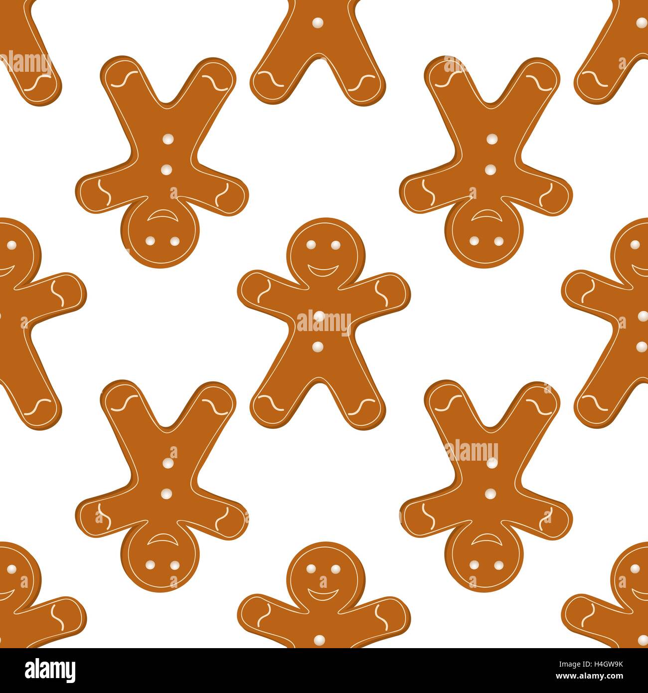 Gingerbread cookies seamless Stock Vector Images - Alamy
