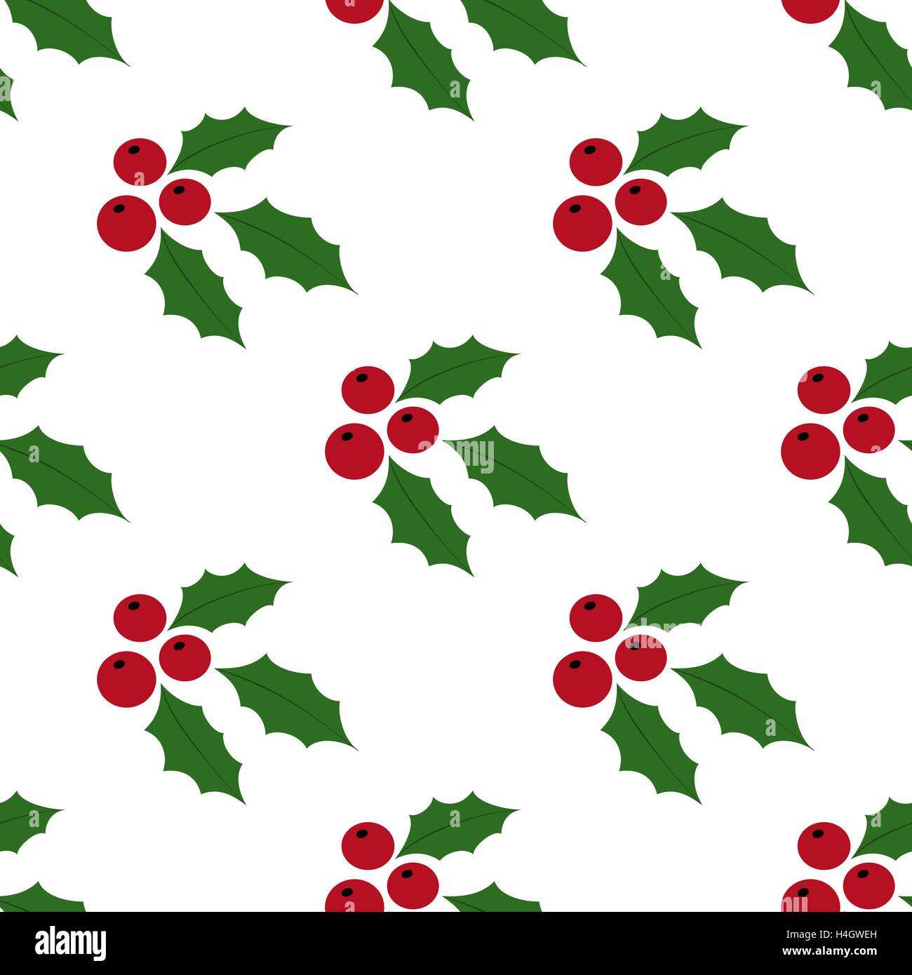 Seamless Background Holly Berries Stock Vector Image & Art - Alamy
