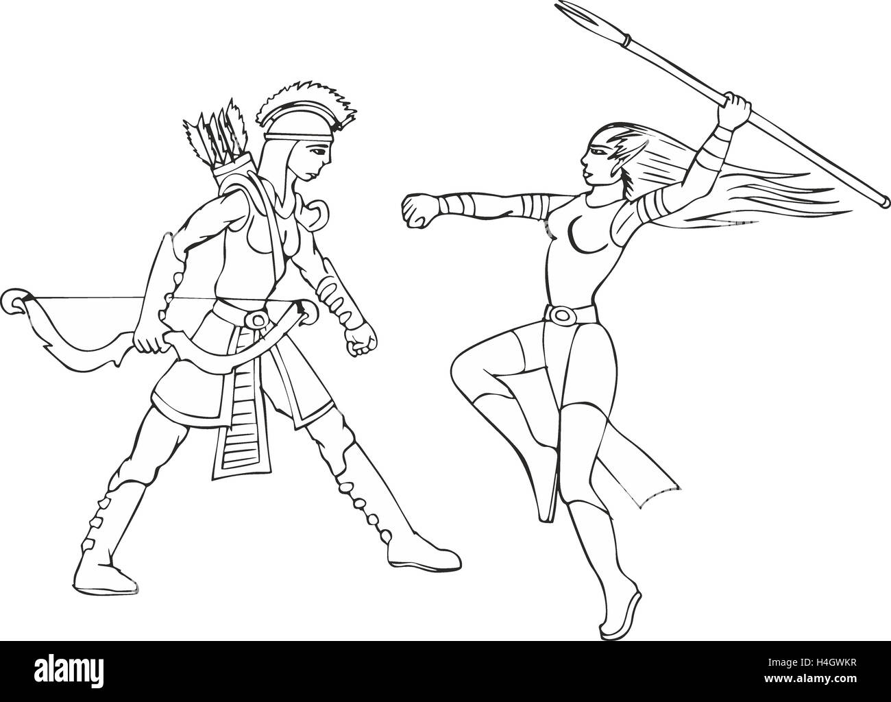 Amazon warrior women hi-res stock photography and images - Alamy