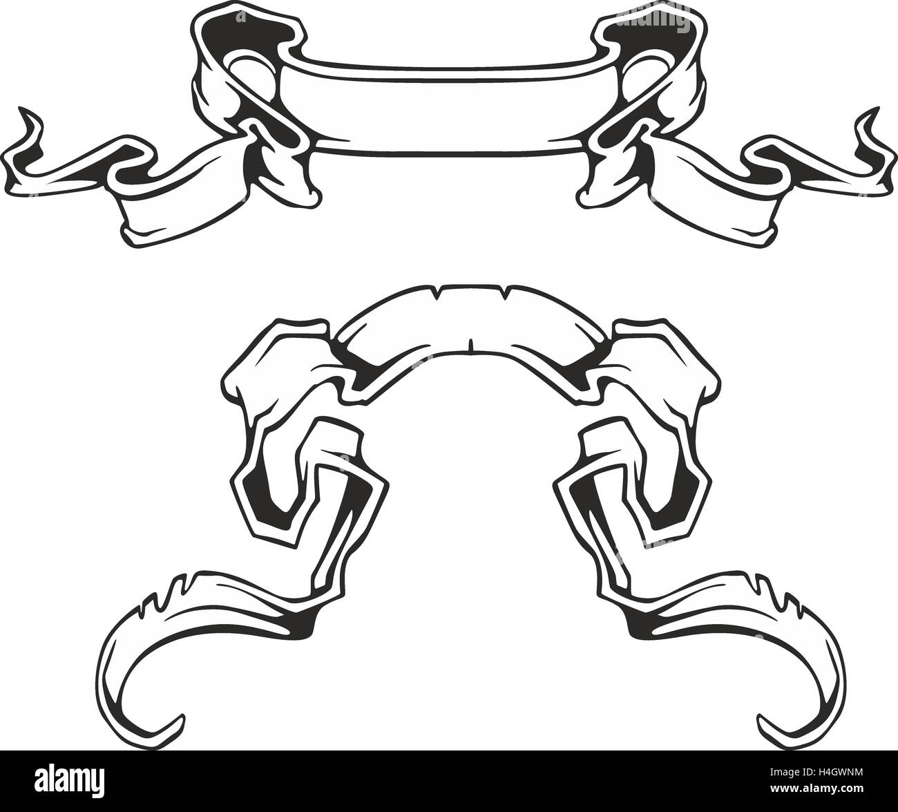 Black streamers Cut Out Stock Images & Pictures - Alamy