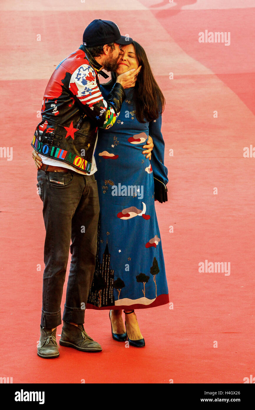 Italy. 16th Oct, 2016. Jovanotti and his wife Francesca Valiani at the ...