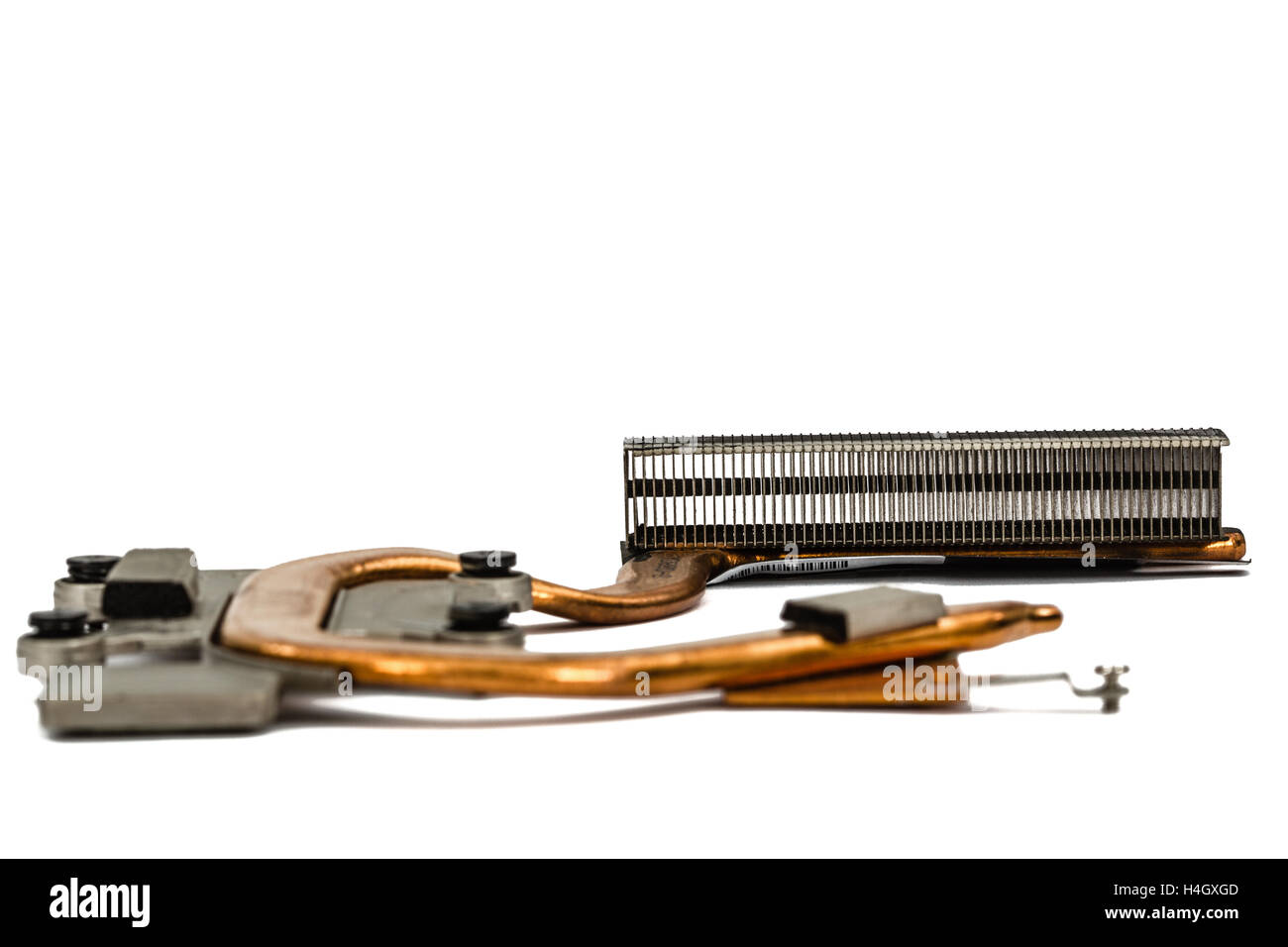 Cooling system of computer processor, isolated on white background ...