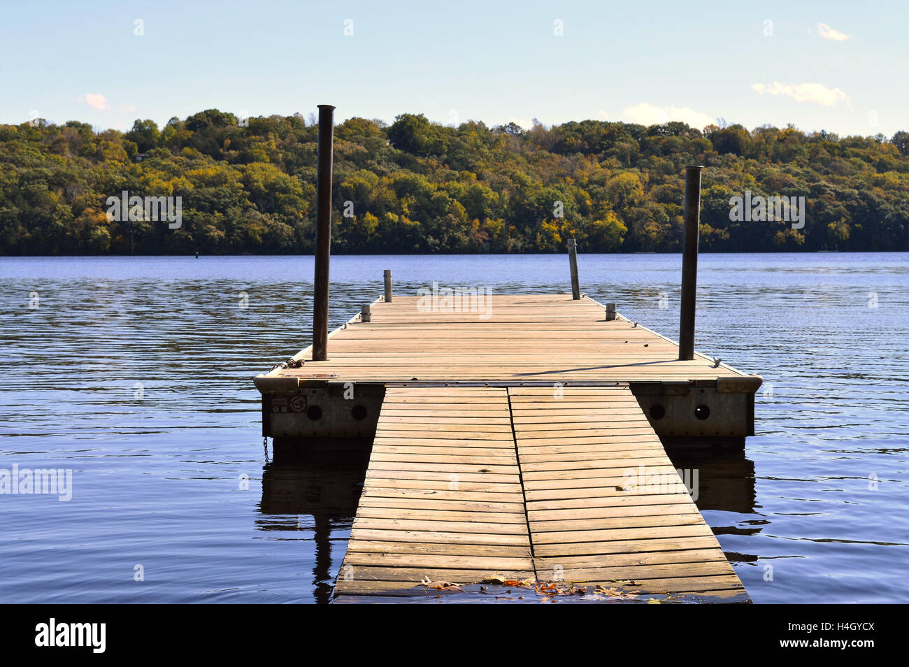 Dock in the River Stock Photo - Alamy