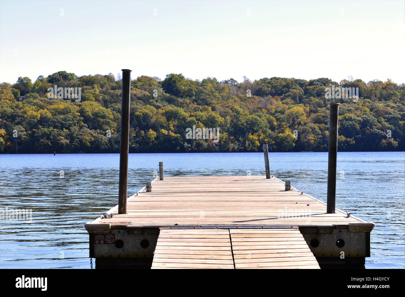 Dock in the River Stock Photo - Alamy