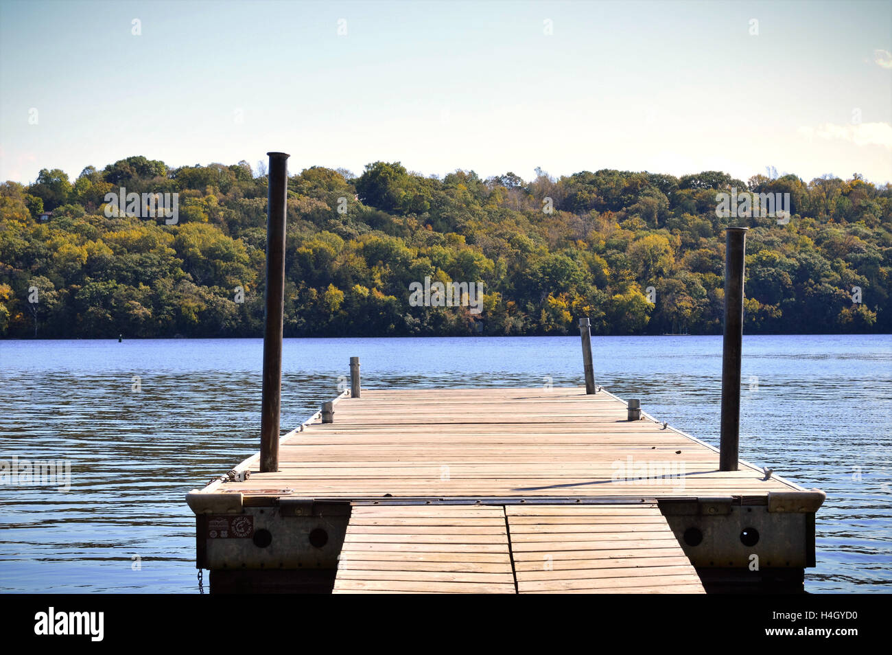 Dock in the River Stock Photo - Alamy