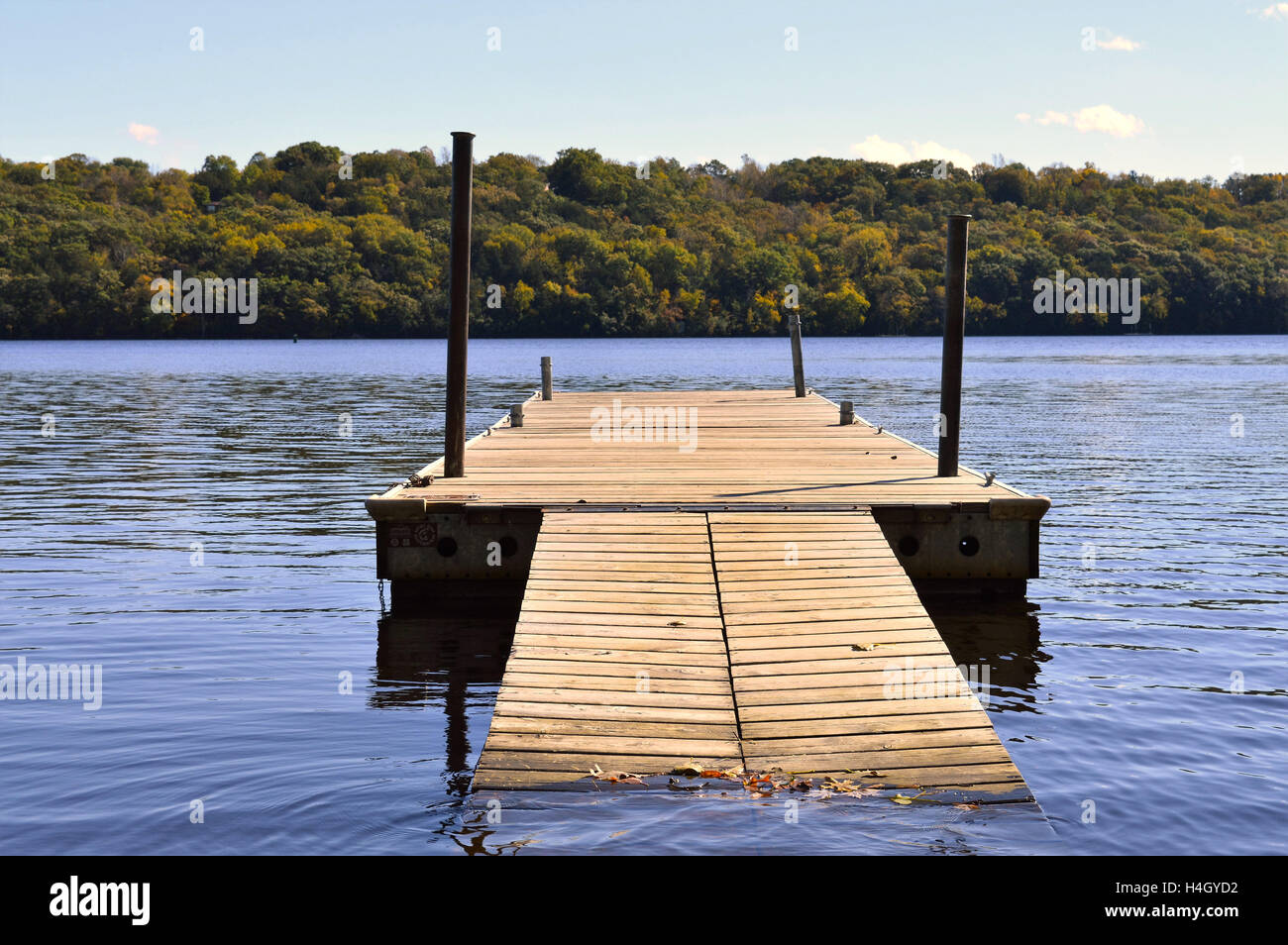 Dock in the River Stock Photo - Alamy