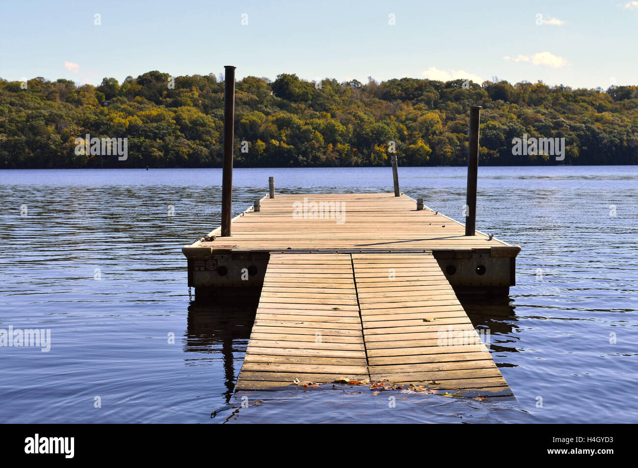 Dock in the River Stock Photo - Alamy