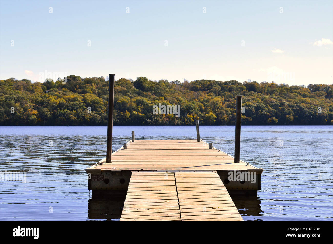Dock in the River Stock Photo - Alamy